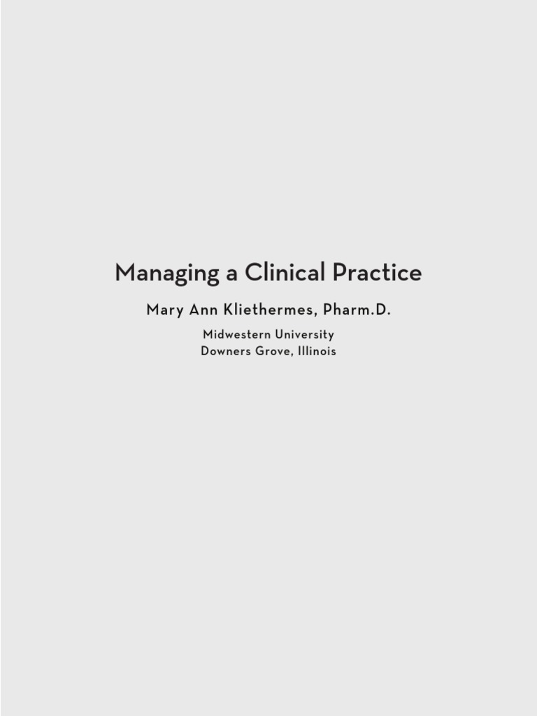 Managing Clinical Practice | PDF | Electronic Health Record | Pharmacy