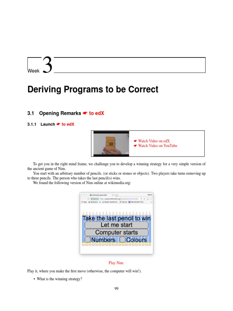 Deriving Programs To Be Correct: 3.1 Opening Remarks | PDF | Control ...