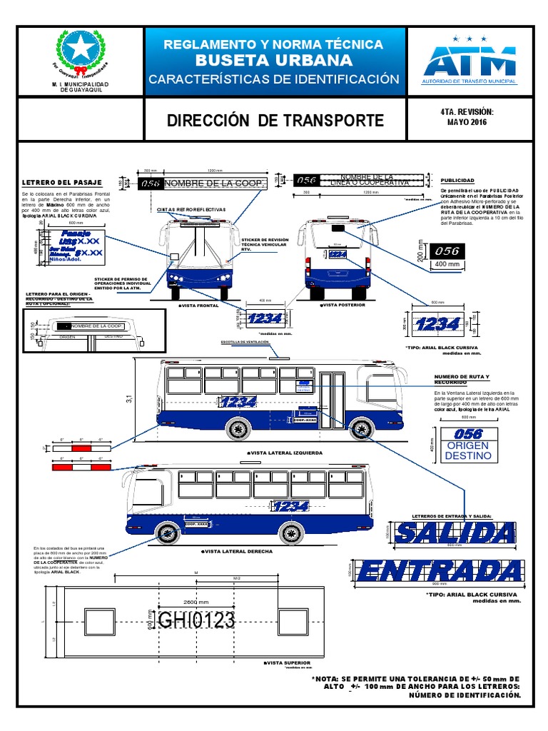 Guía para la implementación de letreros informativos en buses urbanos ...