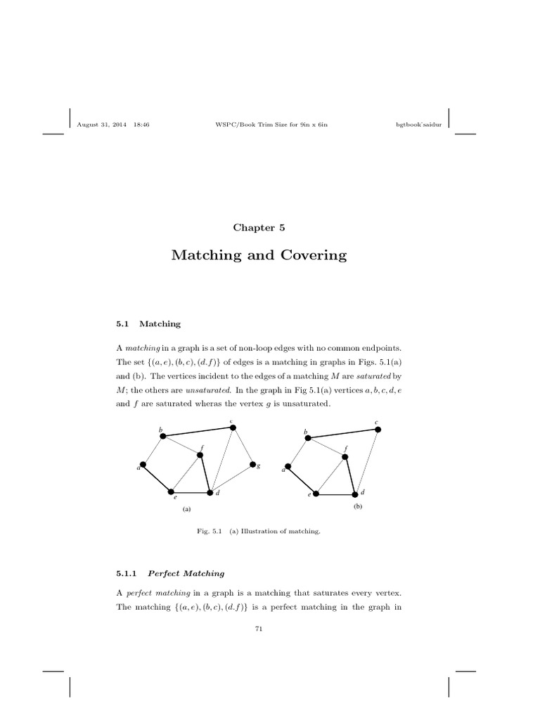 Matching and Covering: August 31, 2014 18:46 WSPC/Book Trim Size For 9in X 6in Bgtbook Saidur ...