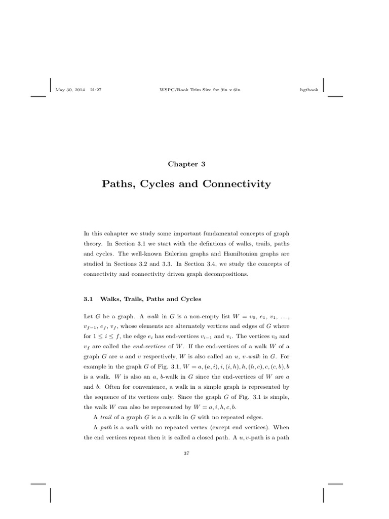 Paths, Cycles and Connectivity: May 30, 2014 21:27 WSPC/Book Trim Size For 9in X 6in Bgtbook ...