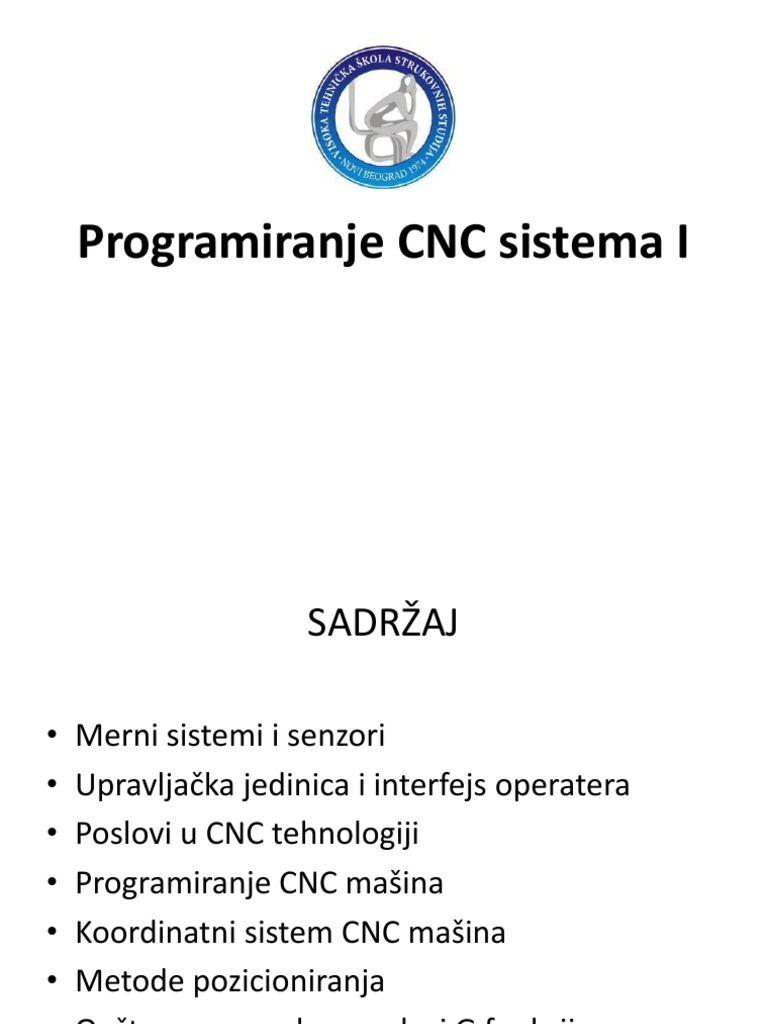 2 - Programiranje CNC Sistema I | PDF