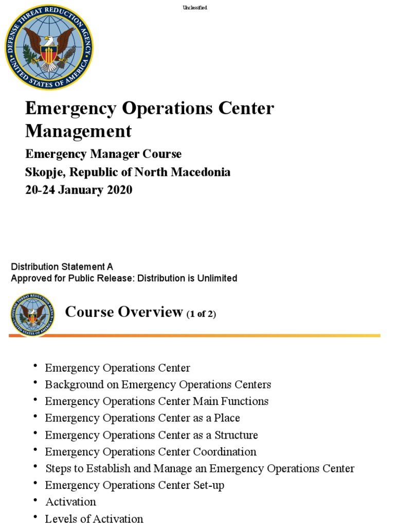 Emergency Operations Center Course | PDF | Federal Emergency Management ...