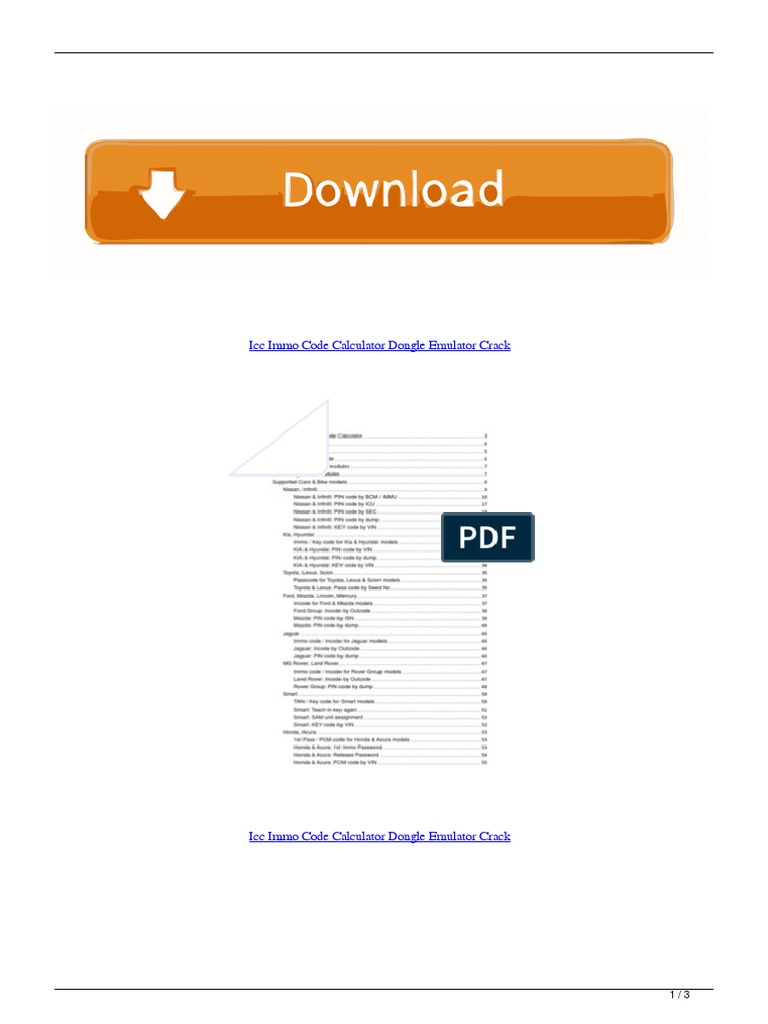 Icc Immo Code Calculator Dongle Emulator Crack | PDF | Computing | Computing And Information ...