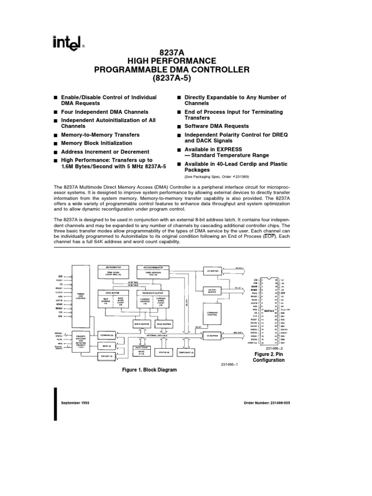 8237 Dma | PDF | Input/Output | Electrical Engineering