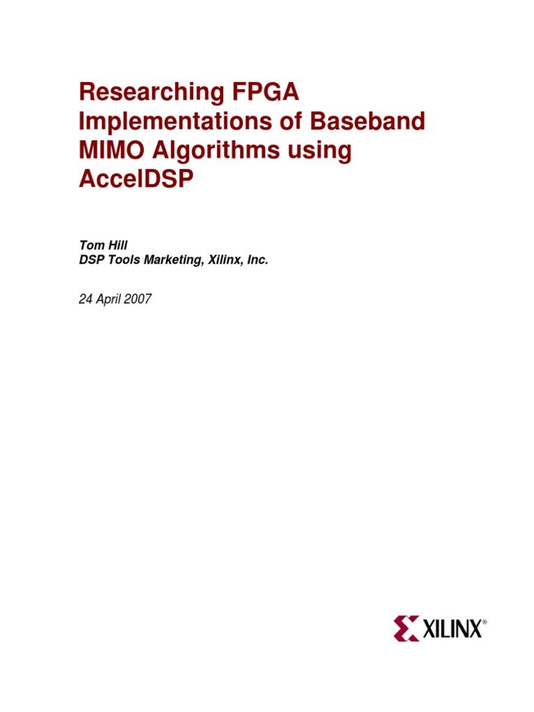 Fpga Implementation Of Mimo Algorithms Pdf Wi Max Mimo