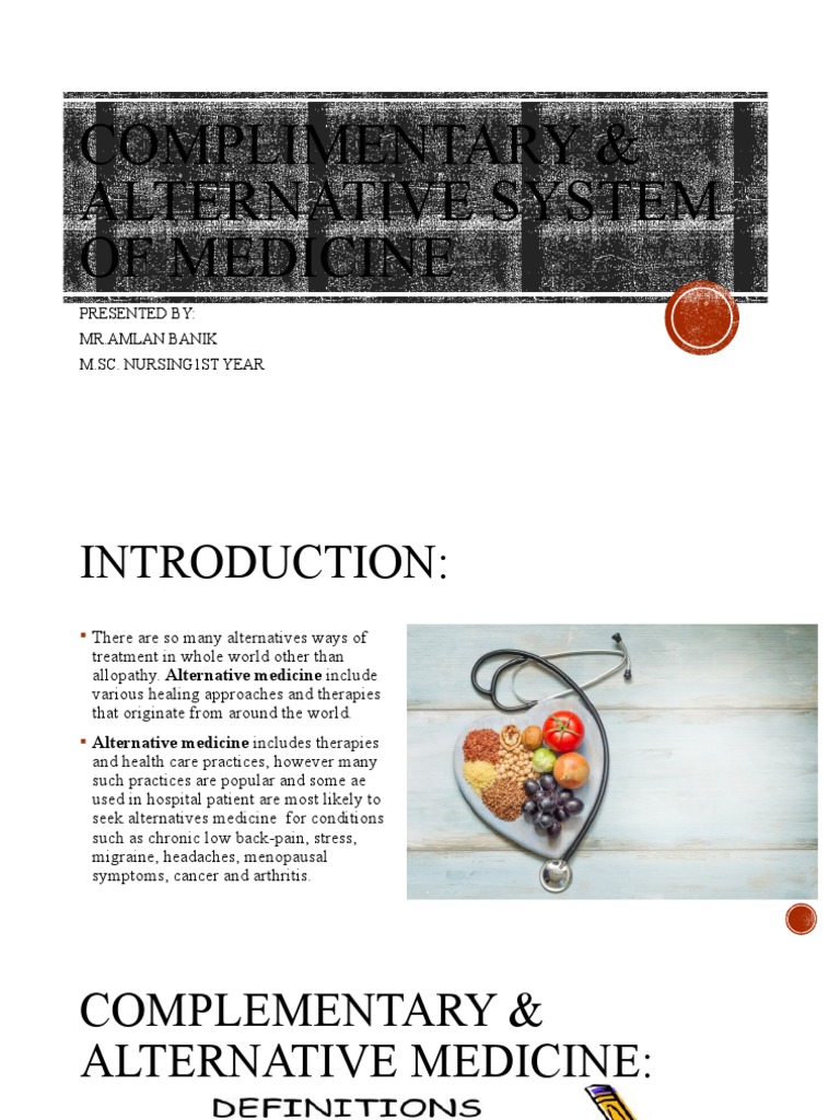 Complimentary & Alternative System of Medicine | PDF | Alternative ...