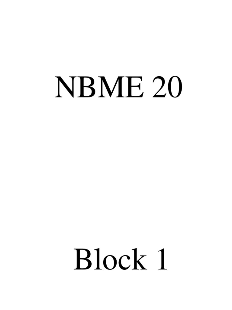 NBME 20 With Answers (MedicalBooksVN - Com) PDF | PDF