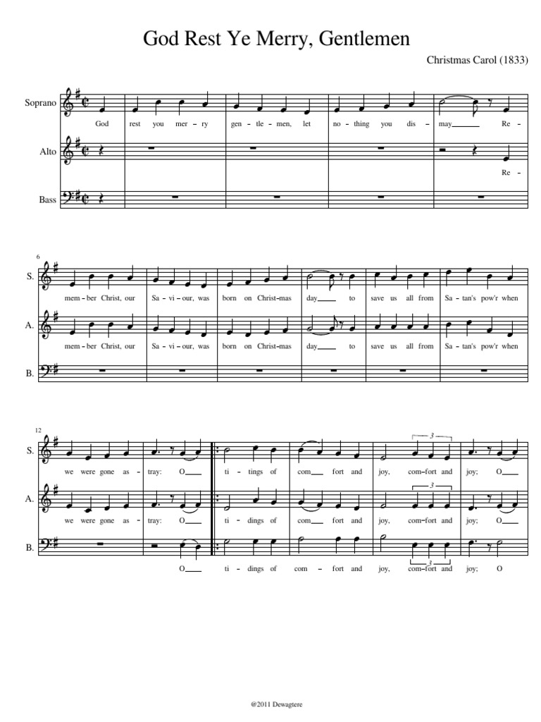 God Rest Ye Merry, Gentlemen Lyrics | PDF | Christmas Carols | Christmas