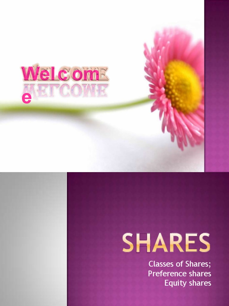 Welc Om e | PDF | Preferred Stock | Stocks