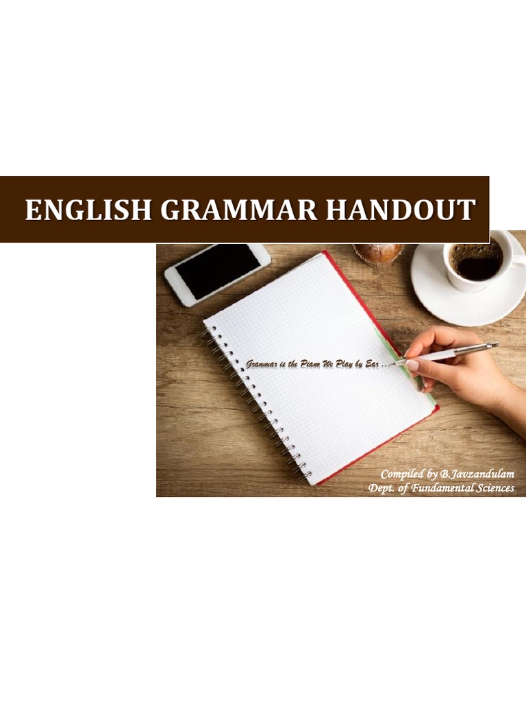 Grammar Handout | PDF | Object (Grammar) | Verb