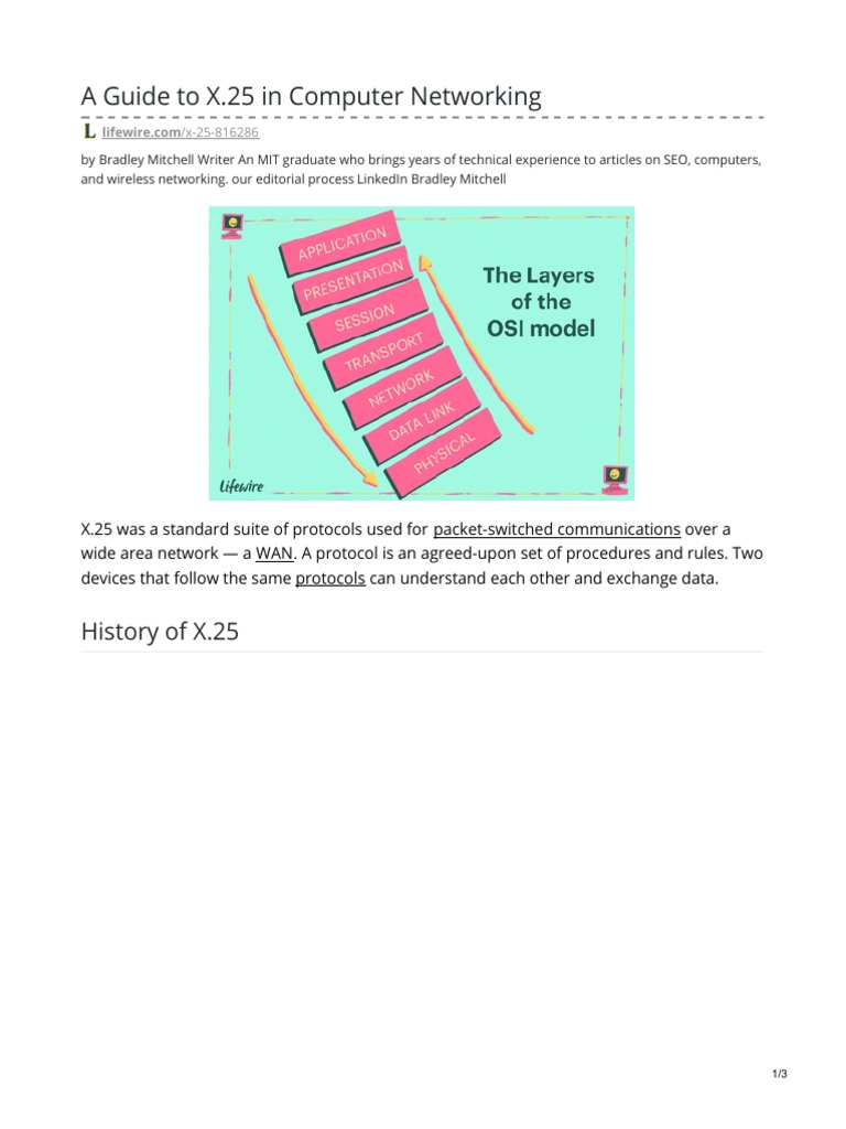 A Guide To X25 in Computer Networking | PDF | Packet Switching ...