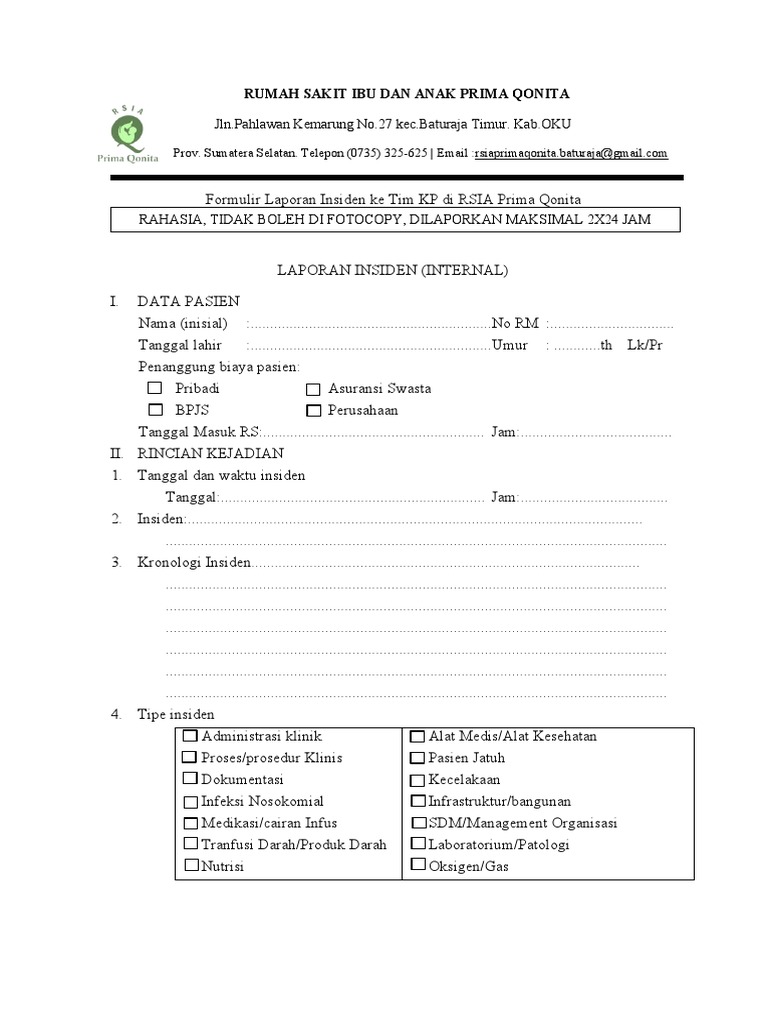 Formulir IKP Internal | PDF