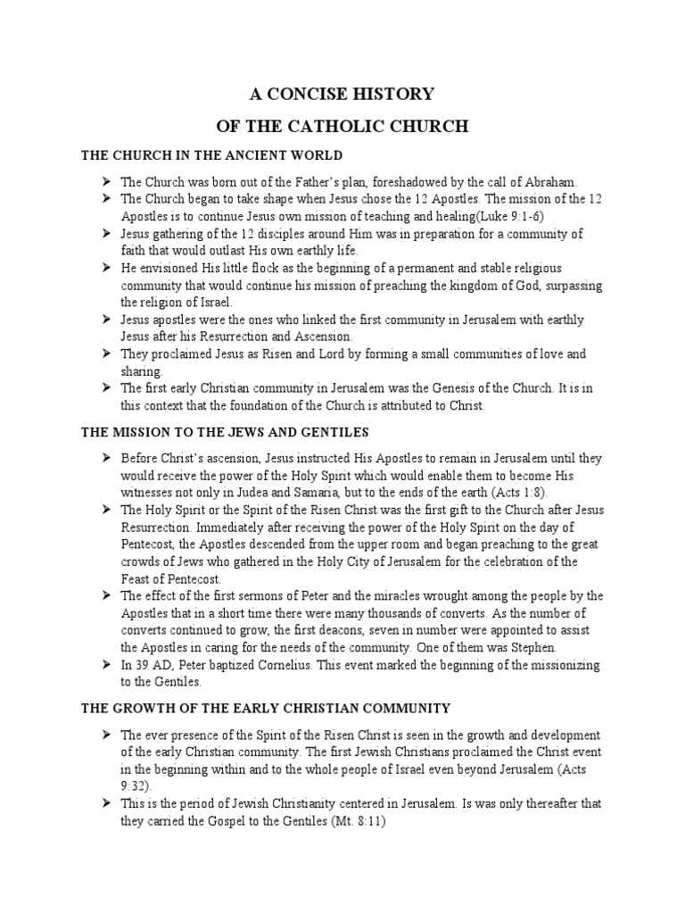 A Concise History of The Church | PDF | Christian Church | Jesus