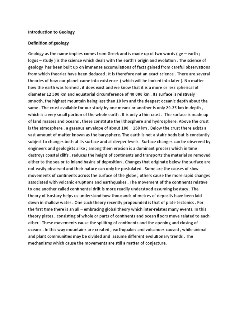Introduction to Geology Basics | PDF | Earth | Geology