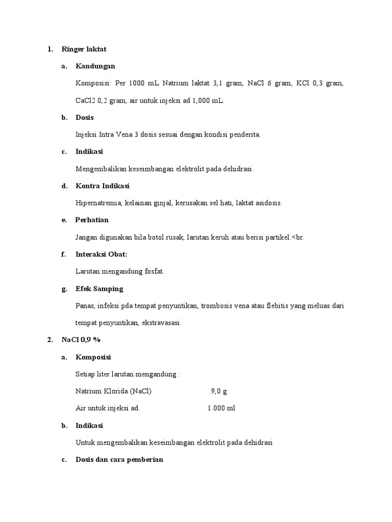 001 Uraian Bahan Ringer Laktat | PDF