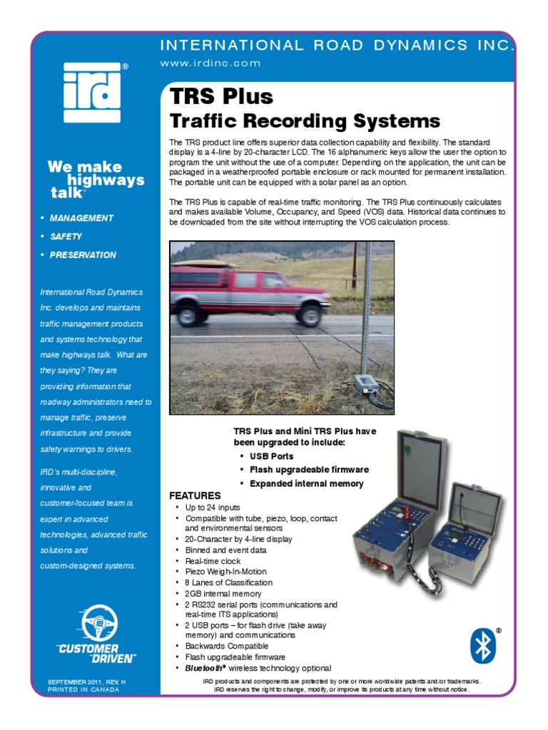 TRS Plus: Traffic Recording Systems | PDF | Traffic | Flash Memory
