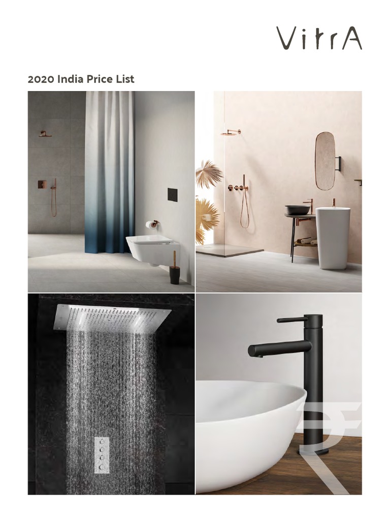 VitrA India Price List Book 2020 | PDF | Sink | Toilet
