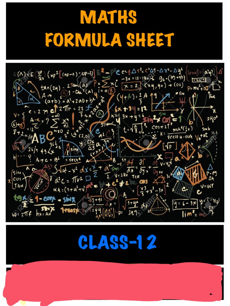 Class 12 Mathematics All Formulas | PDF