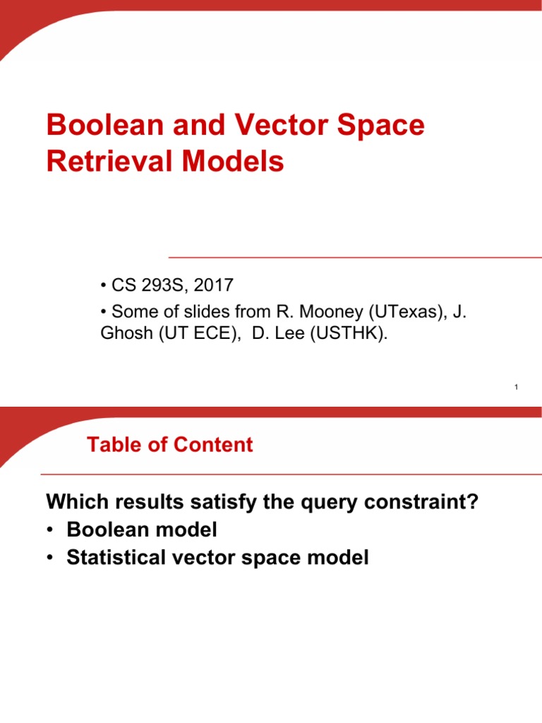 Boolean and Vector Space Retrieval Models | PDF | Search Engine Indexing | Information Retrieval