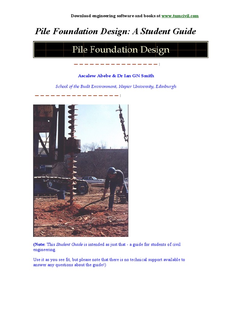 A Guide for Students: An Introduction to Pile Foundation Design | PDF ...