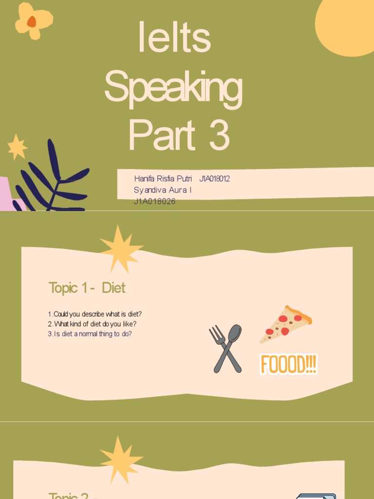 IELTS Speaking Part 3 Topics Guide | PDF | Self-Improvement