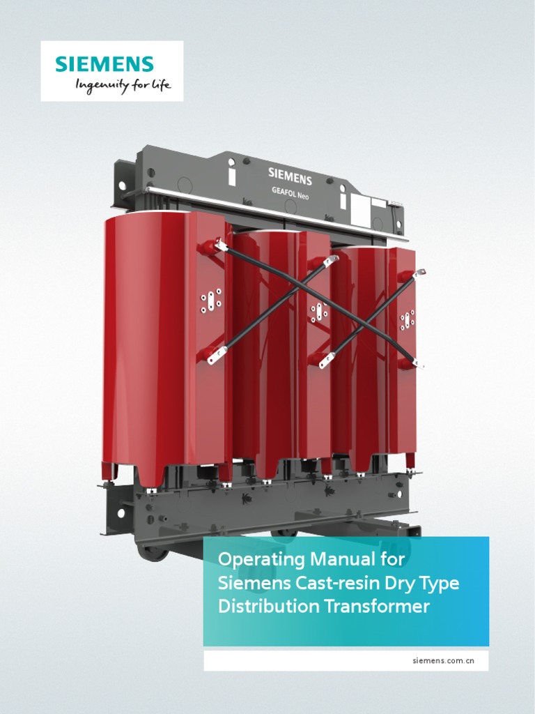 Siemens Cast Resin Distribution Transformer Operating Manual 201 | PDF ...