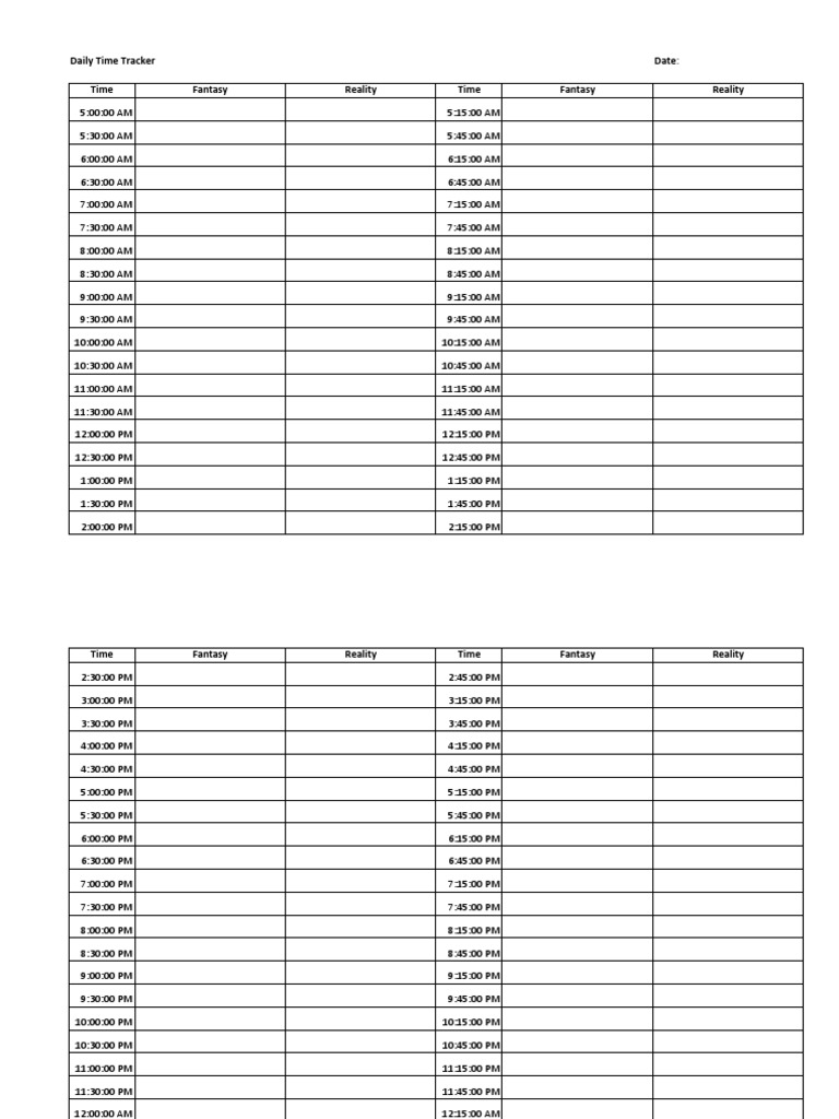 Daily Time Tracker | PDF