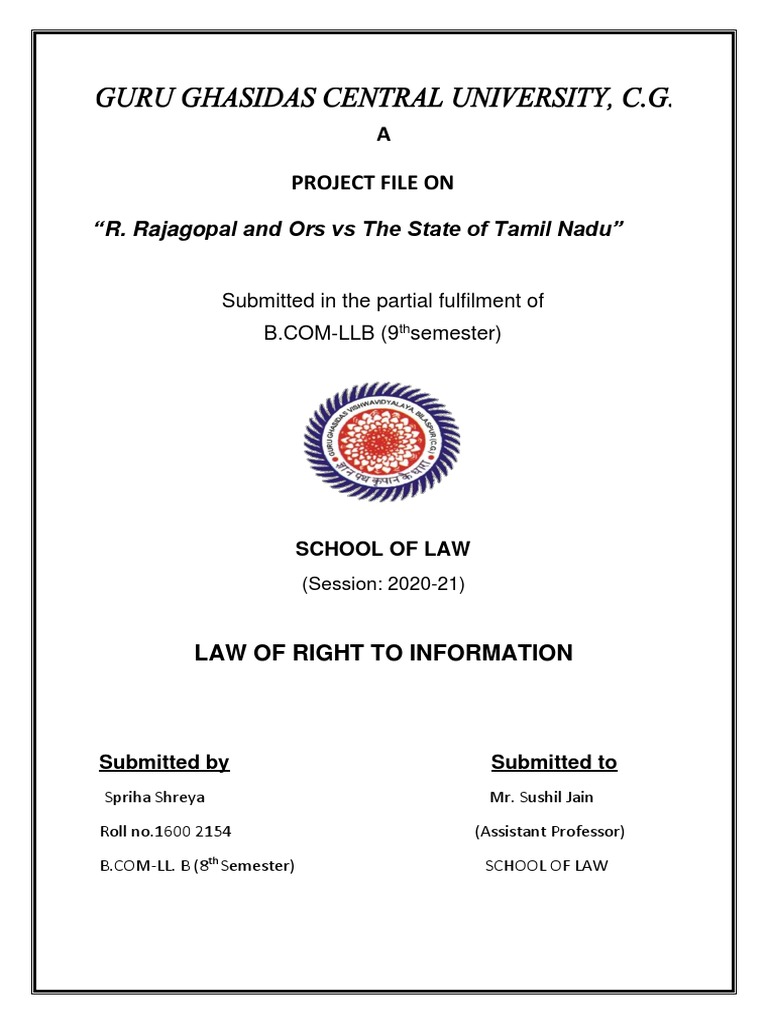 Auto Shankar Case | PDF | Right To Privacy | Defamation