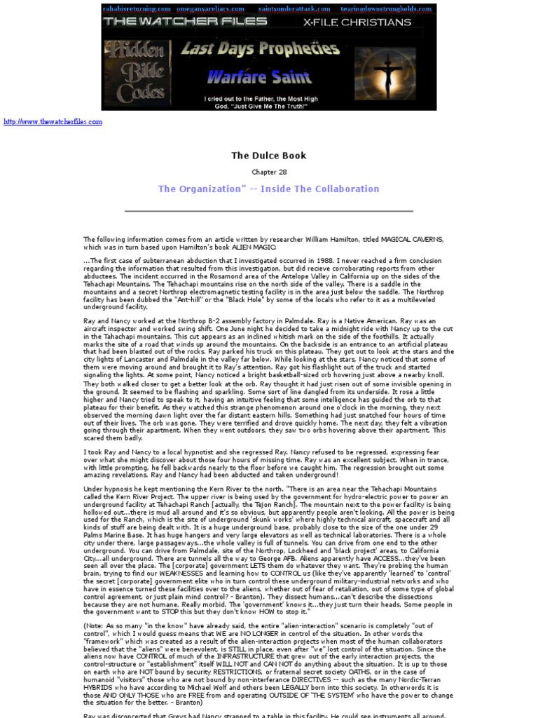 The Dulce Book | PDF | Tunnel | Unidentified Flying Object