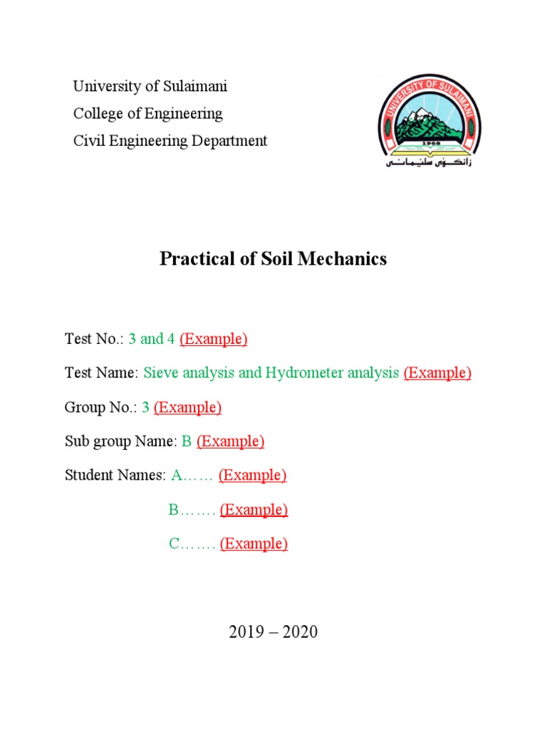 Civil Engineering Soil Mechanics Lab Tests 3 and 4 | PDF