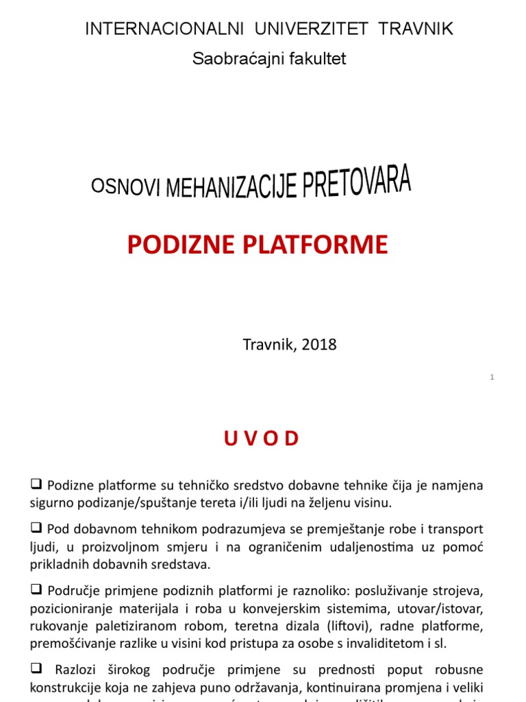 Omp3 - Podizne Platforme - 102390 | PDF