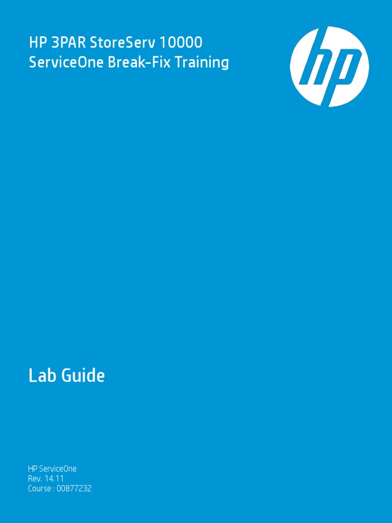 HP 3PAR StoreServ 10000 Lab Guide | PDF | Command Line Interface | Domain Name System
