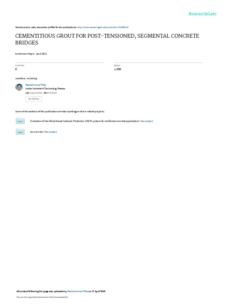 Bleed Test Grout | PDF | Prestressed Concrete | Fly Ash