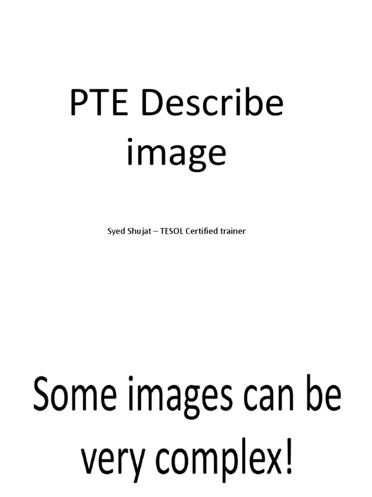 PTE Speaking - Describe Image | PDF