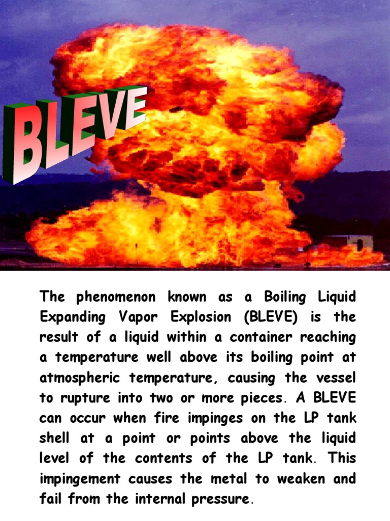 BLEVE Case Study | PDF | Gases | Chemistry