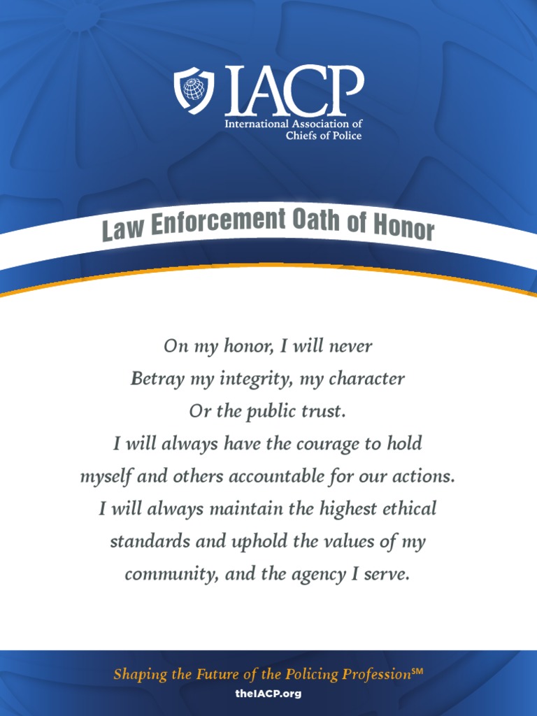 IACP Oath of Honor en 8.5x11 Web | PDF