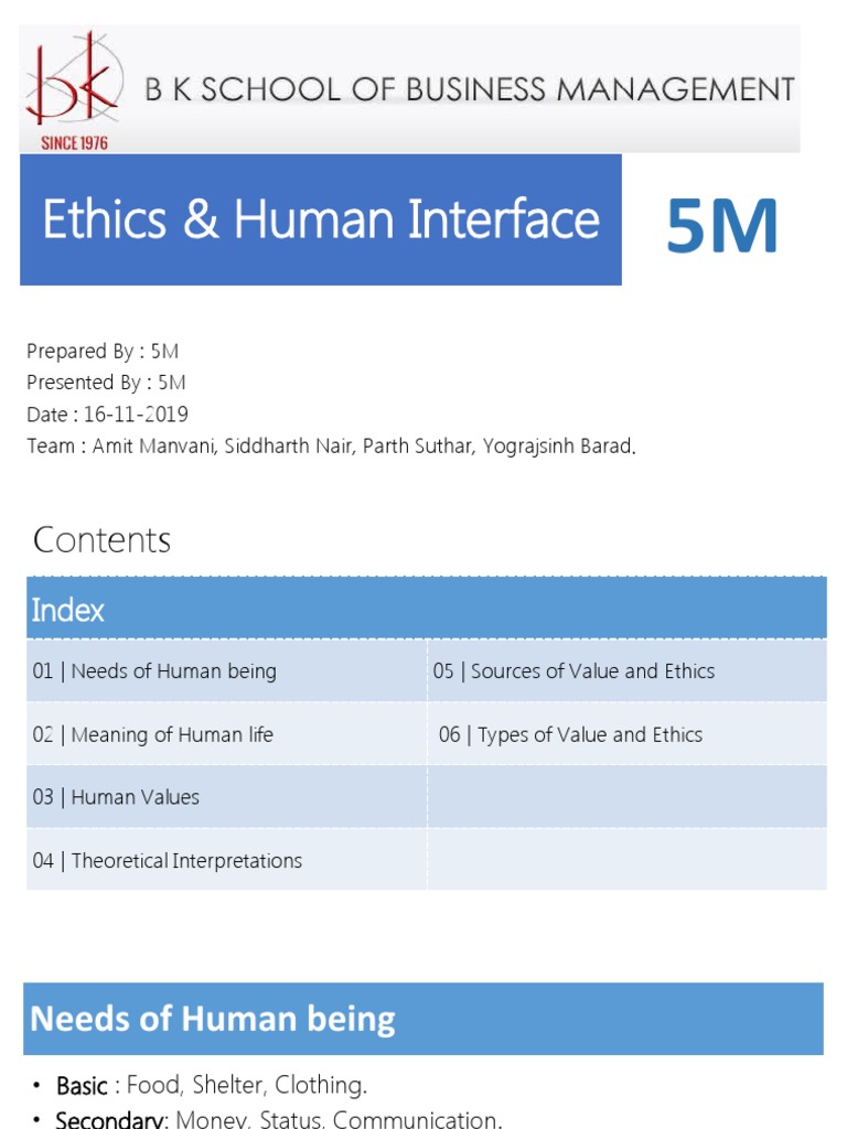 Ethics & Human Interface | PDF