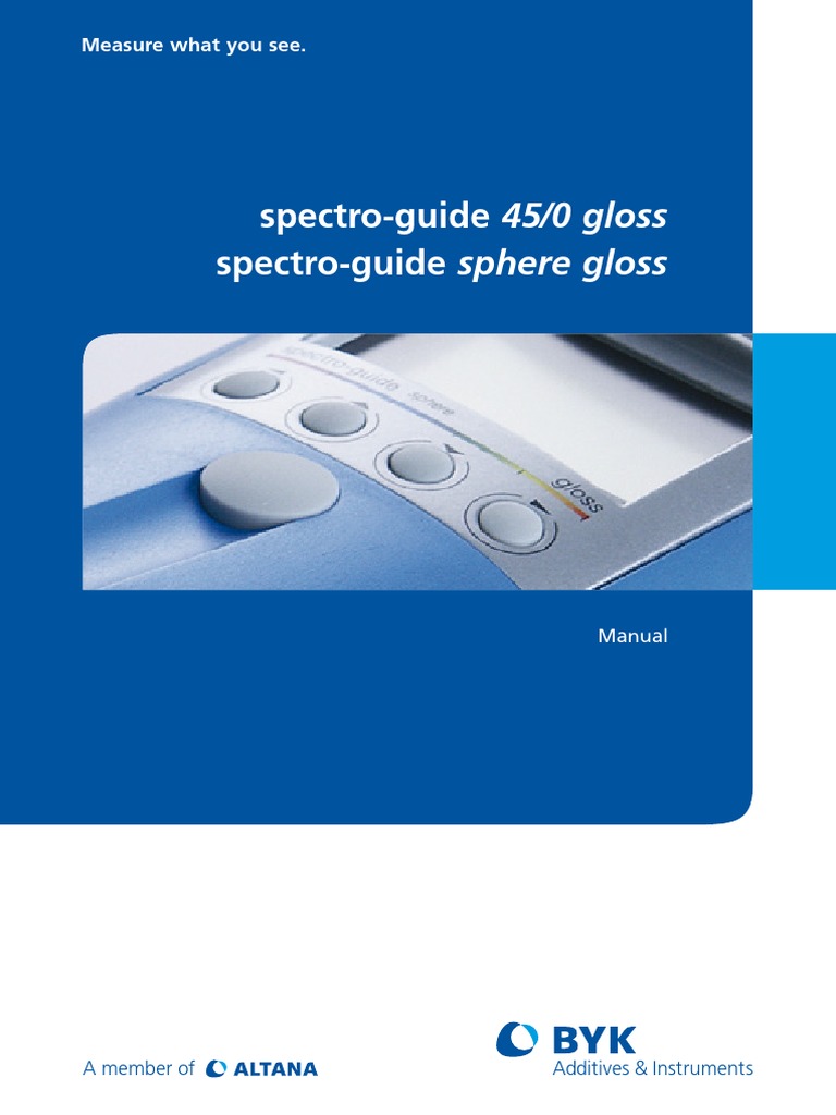 Manual Spectro-Guide | PDF | Menu (Computing) | Rechargeable Battery