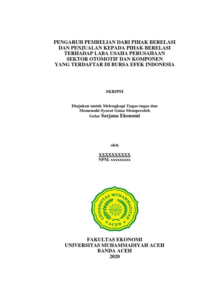 Contoh Skripsi - Kuantitatif - Data Sekunder - Sensus PDF | PDF