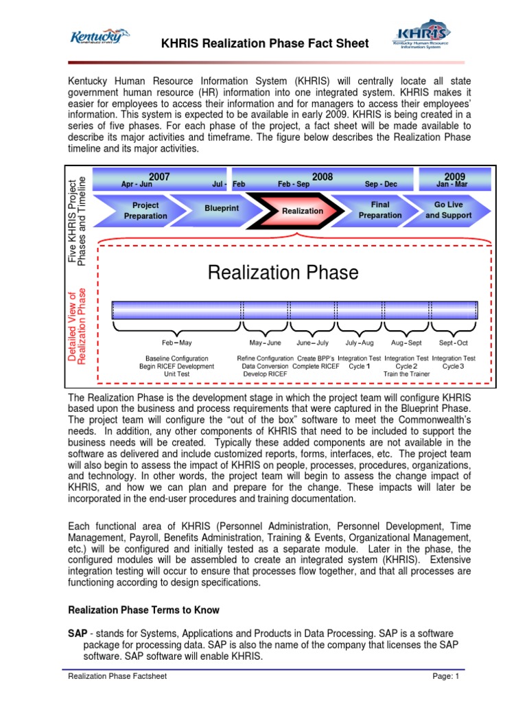 Realization Phase Fact Sheet | PDF | Modular Programming | Human ...