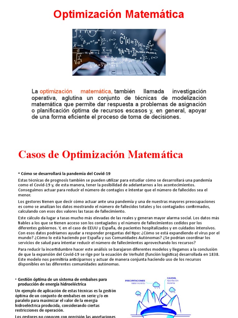 Optimización Matemática | PDF | Ecuaciones diferenciales | Ecuaciones