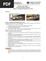 FBS-Core 1-Module 2 - Week 2 | PDF | Tableware | Food And Drink