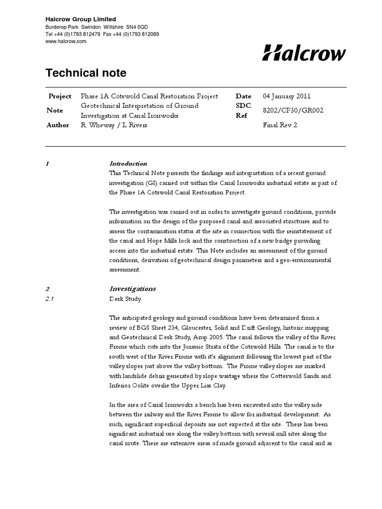 Halcrow Technote | Download Free PDF | Soil Mechanics | Geotechnical Engineering