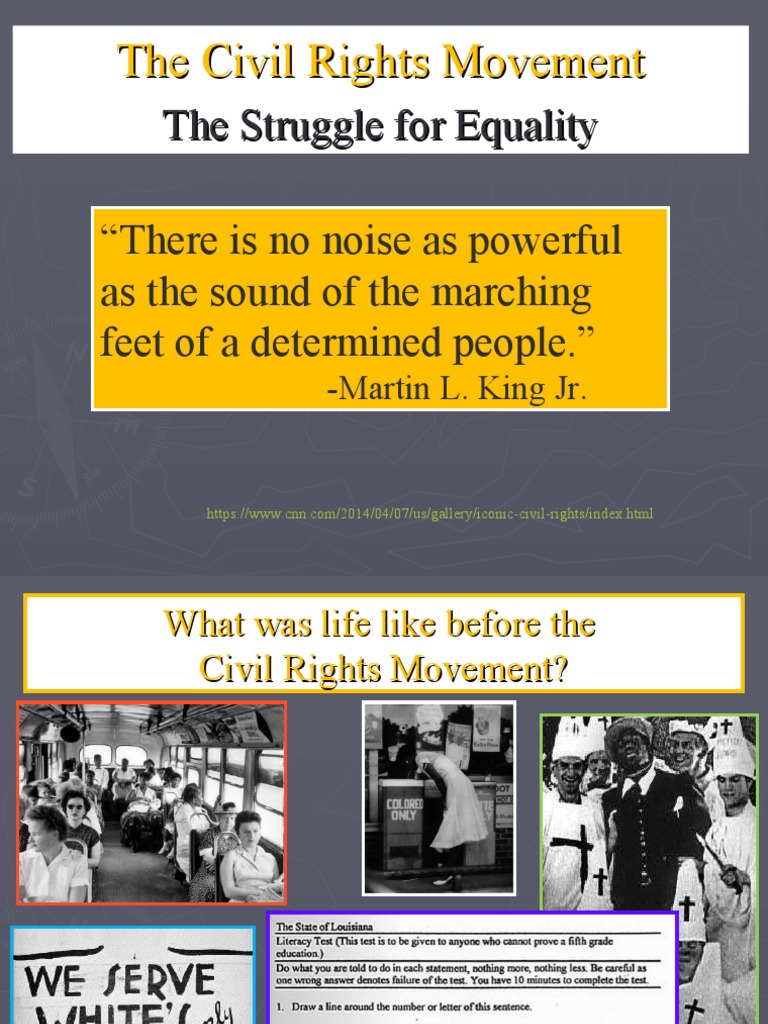 The Struggle For Equality "There Is No Noise As Powerful As The Sound ...