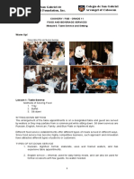 Detailed Lesson Plan in Tle 10 Fbs | PDF | Tableware | Buffet