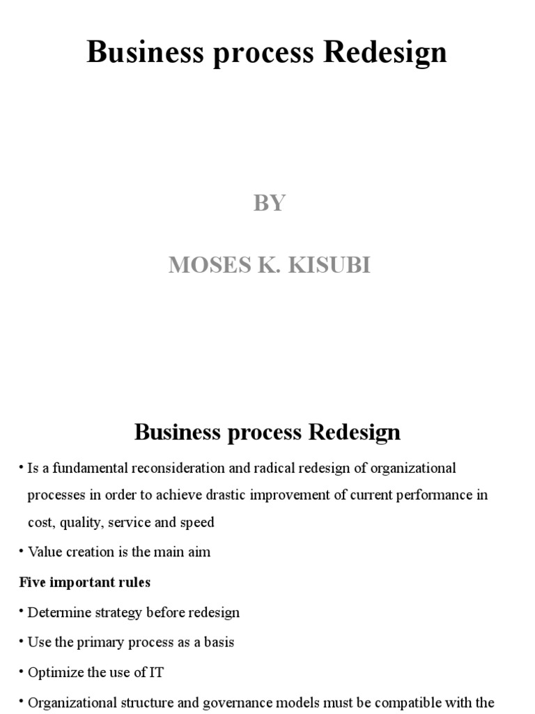 Business Process Redesign Essentials | PDF | Career & Growth | Business