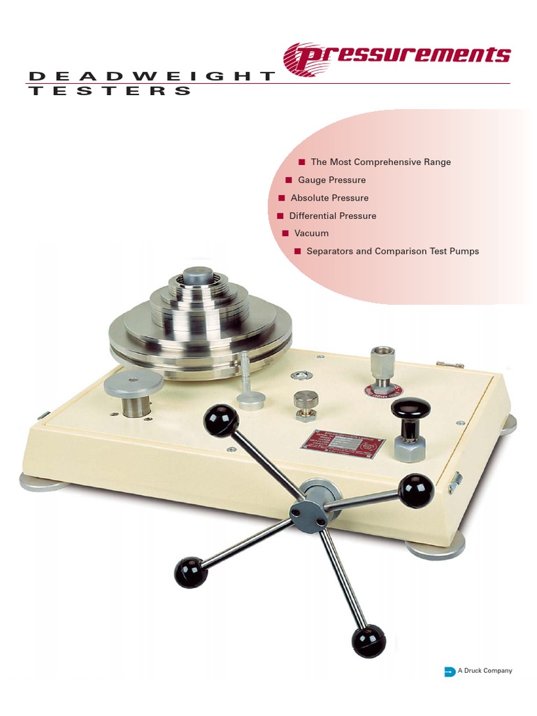 Deadweight PDF | PDF | Calibration | Pressure Measurement