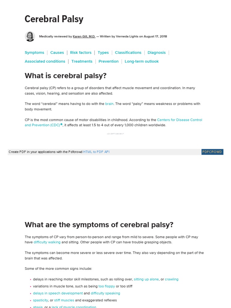 WWW Healthline Com Health Cerebral Palsy Types | PDF | Cerebral Palsy ...