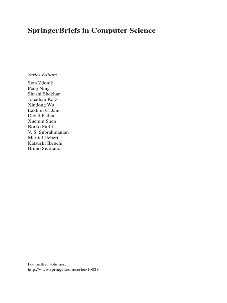 Springerbriefs in Computer Science: Series Editors | PDF | Cryptography ...